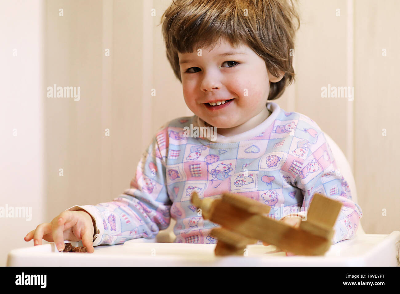 kid smiling and have fun white background Stock Photo - Alamy