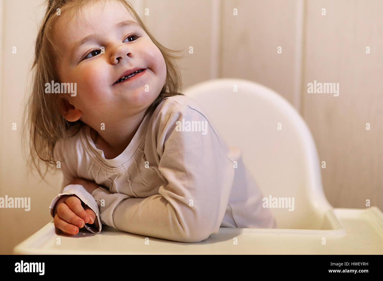 small kid smiling and have fun white background Stock Photo - Alamy