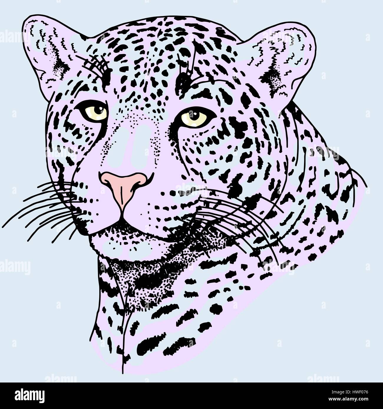 Leopard Print Head Tattoo