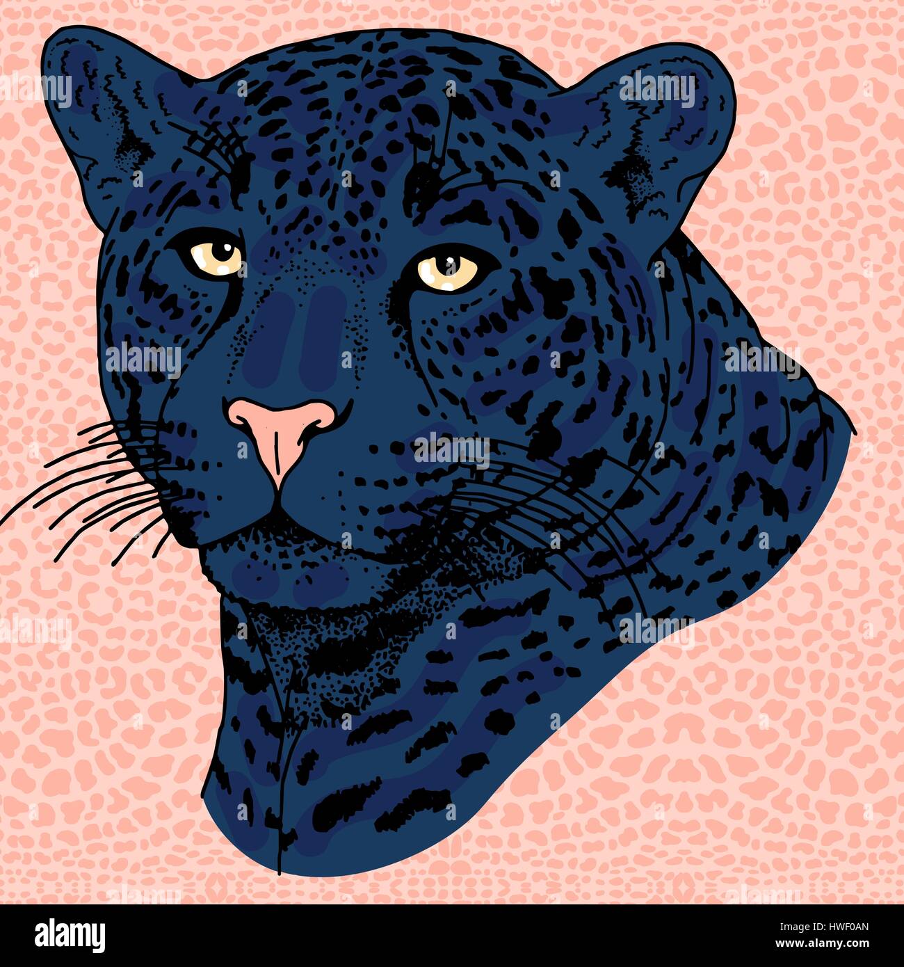 Leopard face tattoo ,Vector illustration, print Stock Vector Image ...