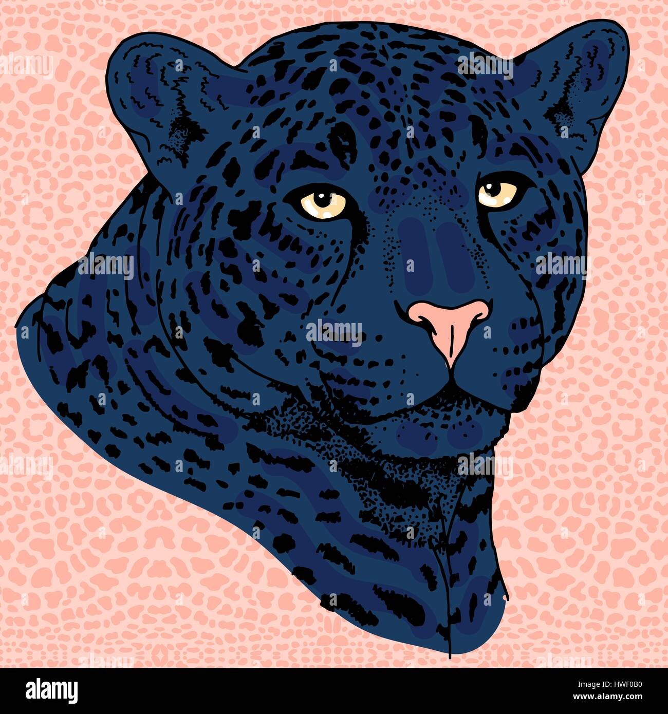 Leopard face tattoo ,Vector illustration, print Stock Vector Image ...
