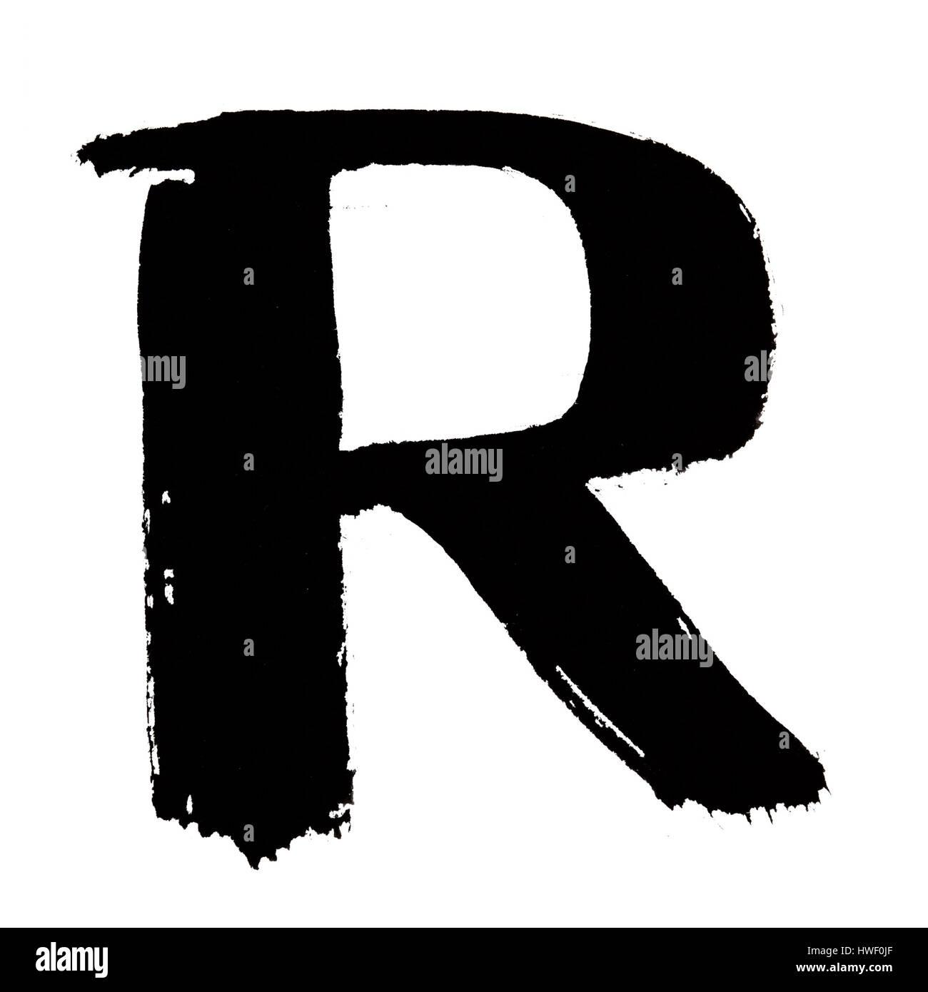 The Letter R In Black