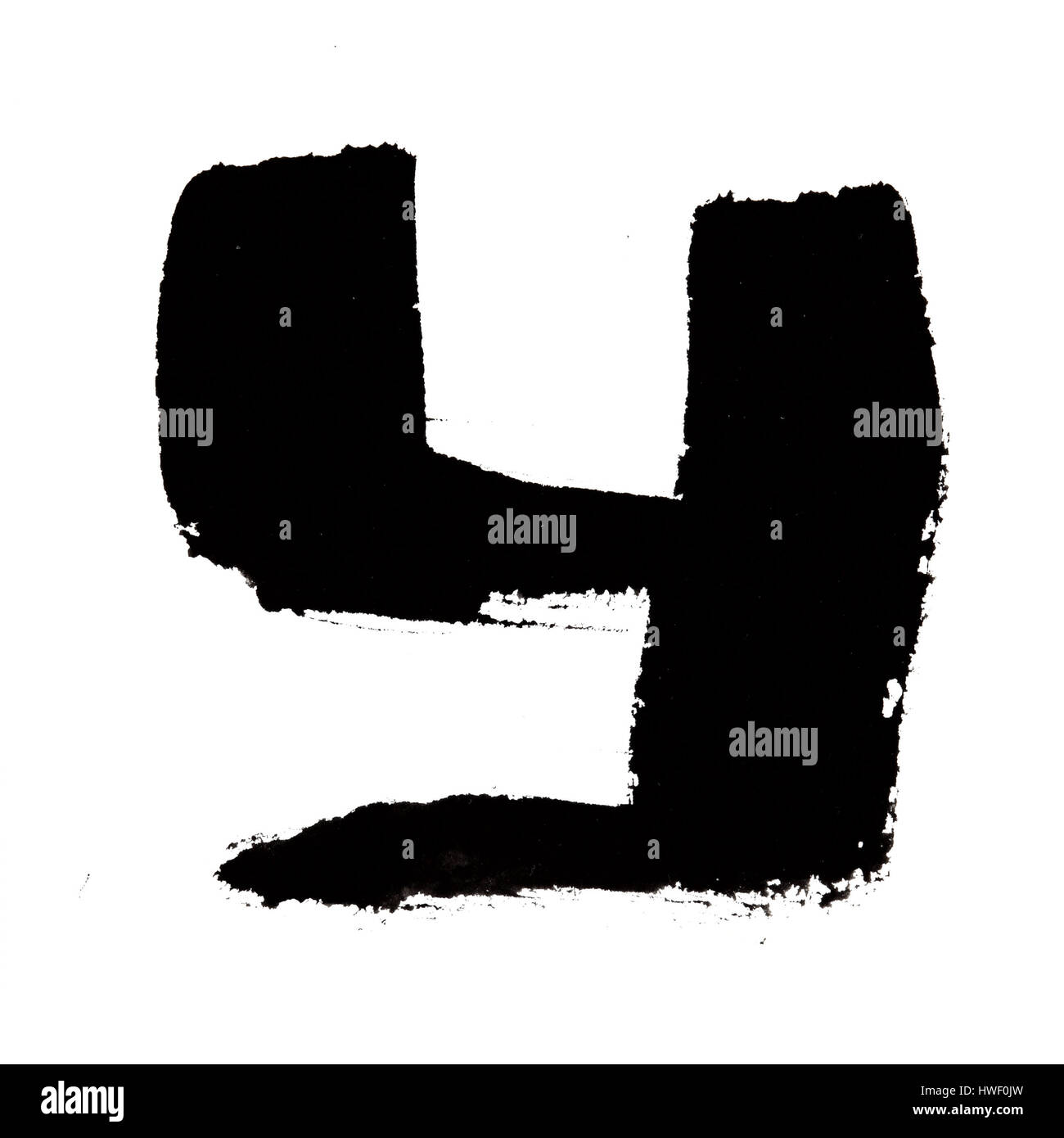 Y - Black ink letters isolated over the white background Stock Photo ...