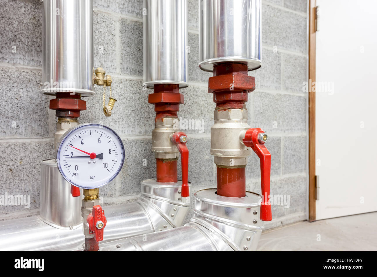 in the technical area, there are boosters for the water pipes of the ...