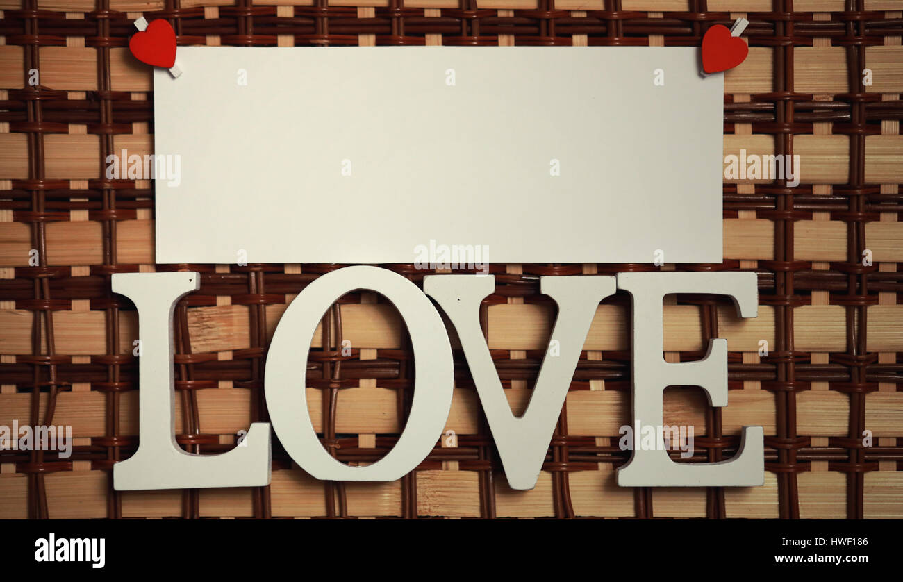 white sheet of paper love notes and heart shape Stock Photo - Alamy