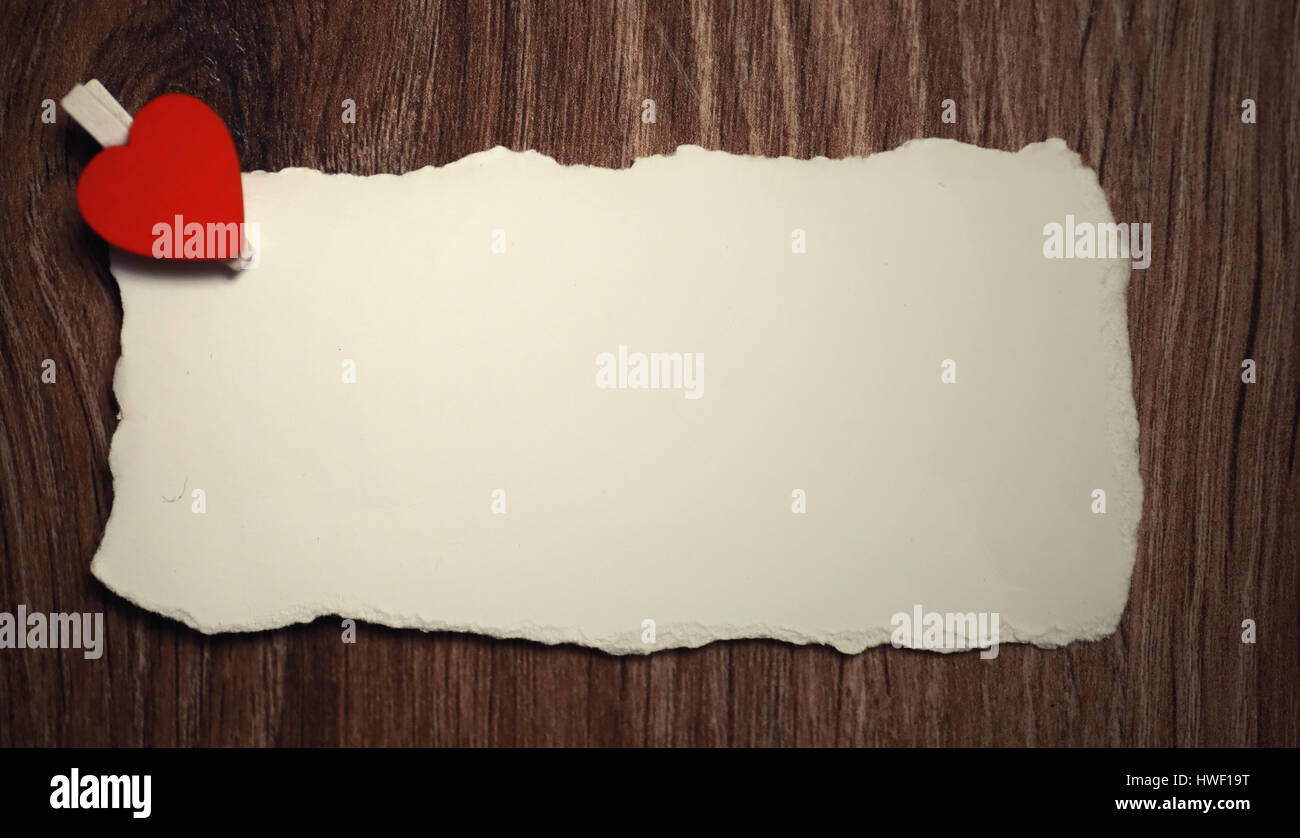 white sheet of paper love notes and heart shape Stock Photo - Alamy