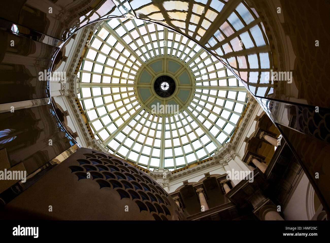 Glass dome ceiling design in the Tate Britain, London, England, UK ...