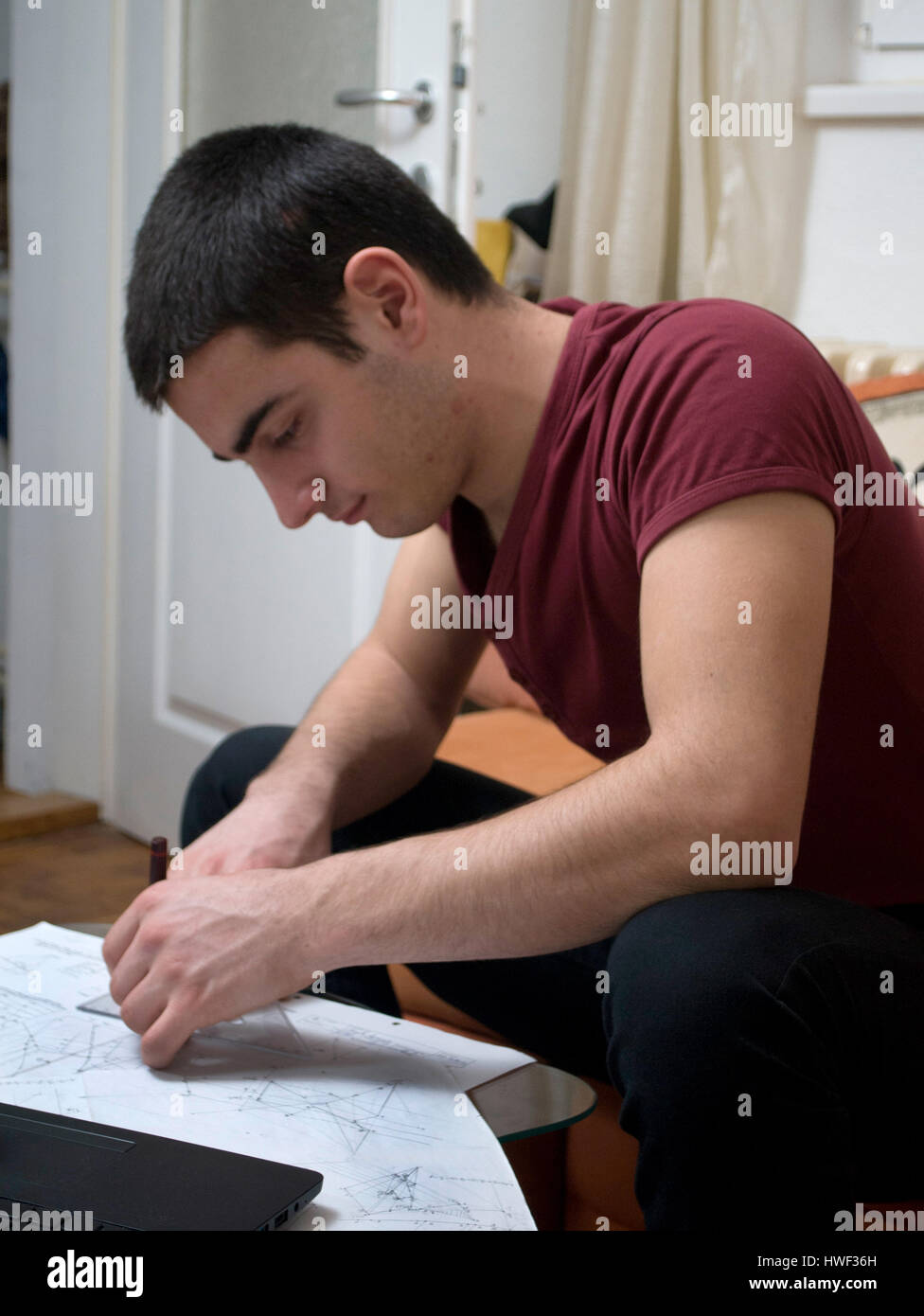 Drawing construction works, Novi Sad, Serbia Stock Photo - Alamy