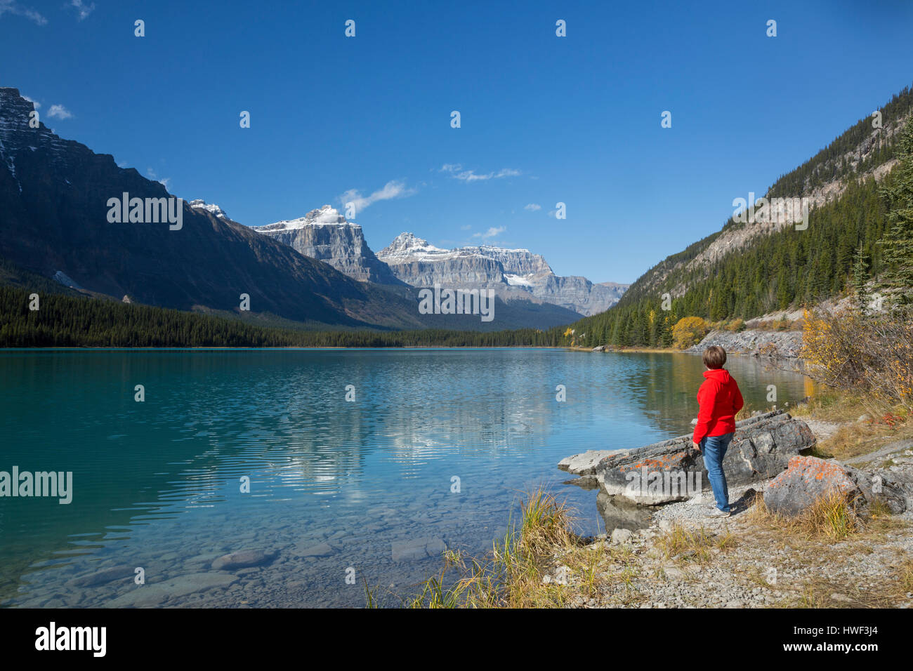Waterfowl Lake, Banff National Park, Alberta, Canada Stock Photo - Alamy