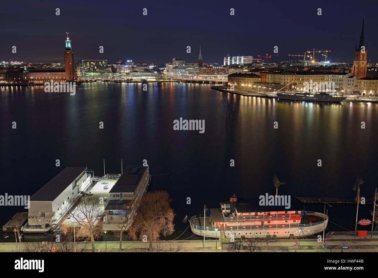 Stockholm at night Stock Photo - Alamy
