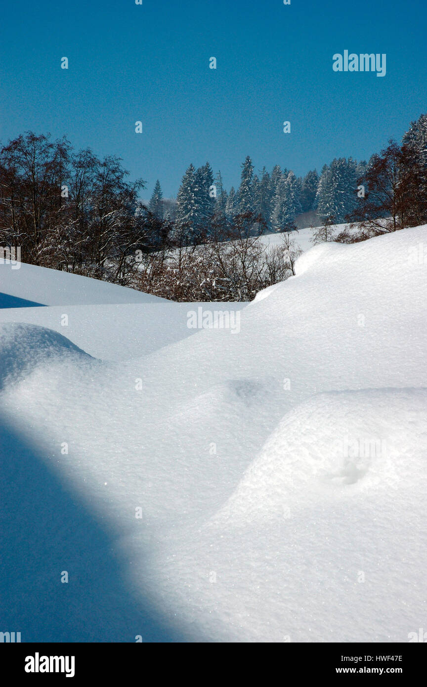 Winter landscape, Sonnenhang, Wertach, Bavaria, Germany Stock Photo - Alamy