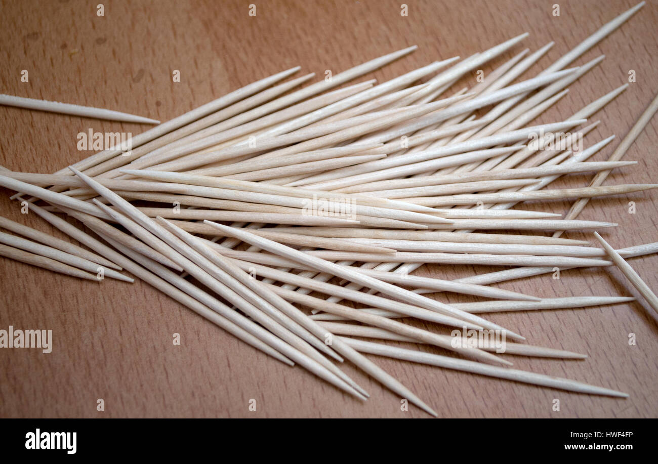 Bunch of toothpick mixed in various forms Stock Photo - Alamy