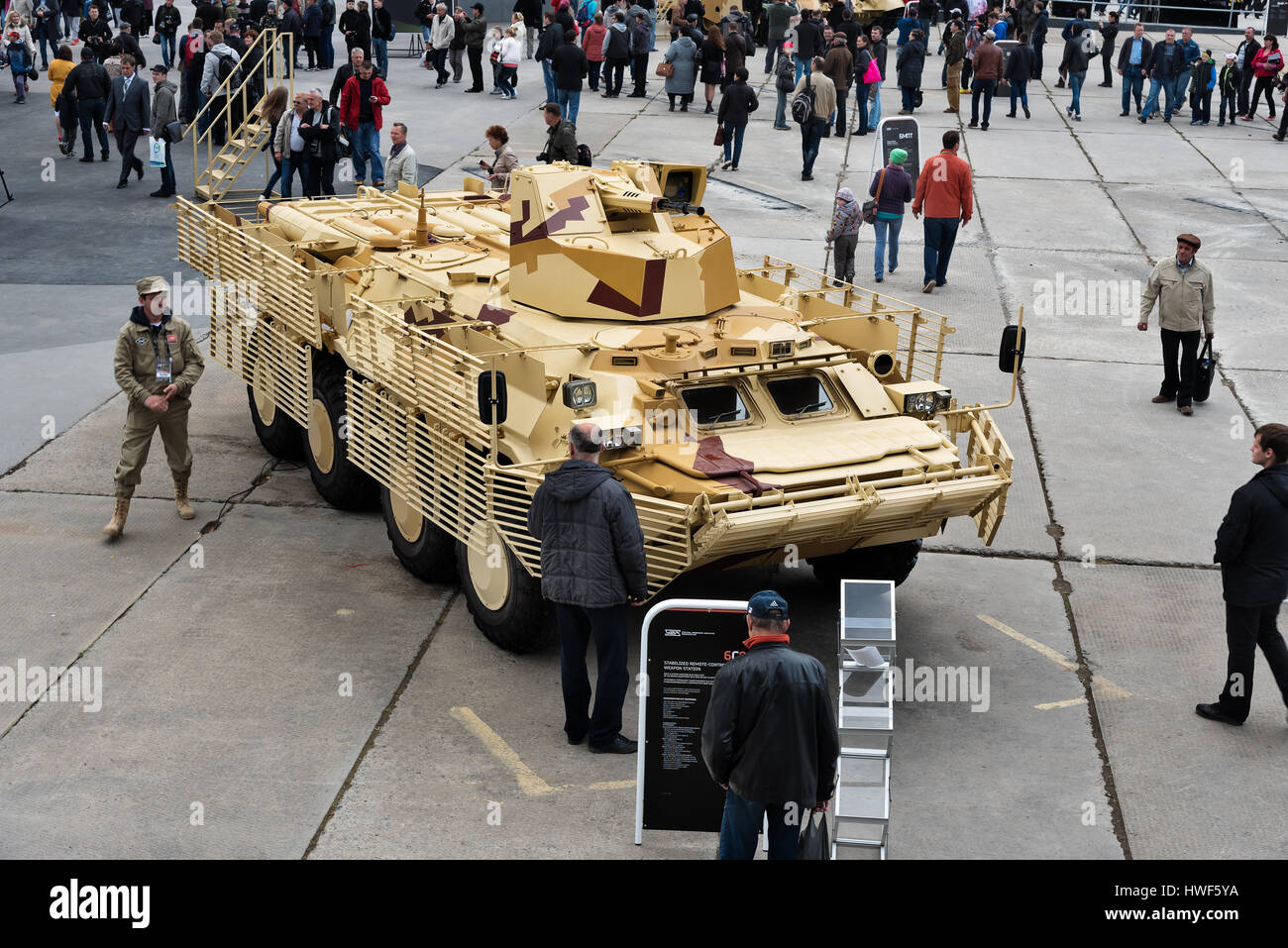 Nizhny Tagil, Russia - Sept 11, 2015: Stabilized remote-controlled ...