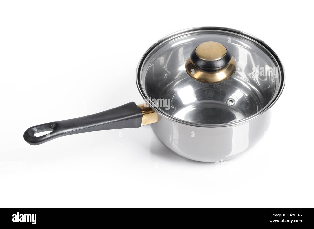 Deep frying pan on isolated on white background Stock Photo - Alamy