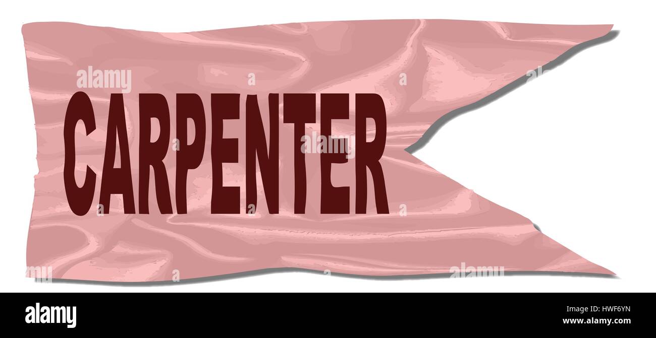 A silk flag with the legend CARPENTER Stock Vector Image & Art - Alamy
