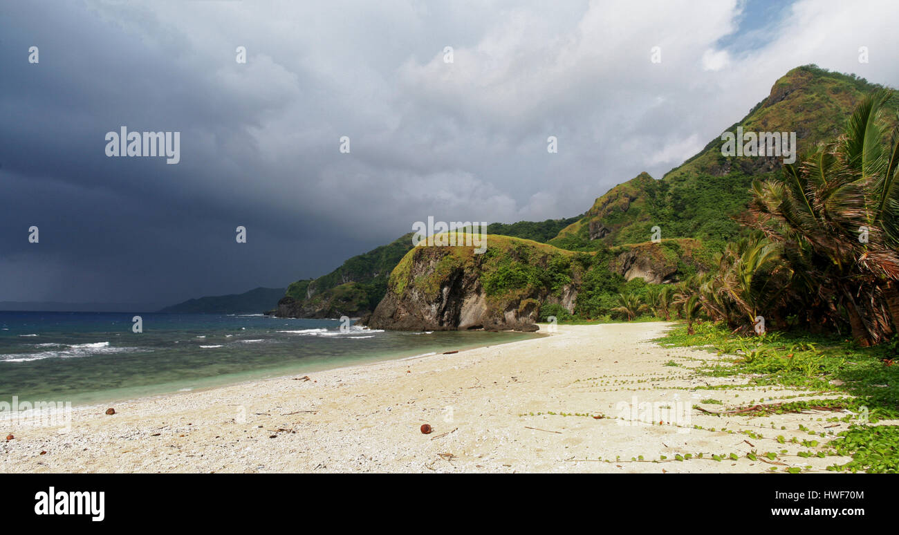 Storm cloud approaching the beach in Batanes Philippines Stock Photo ...