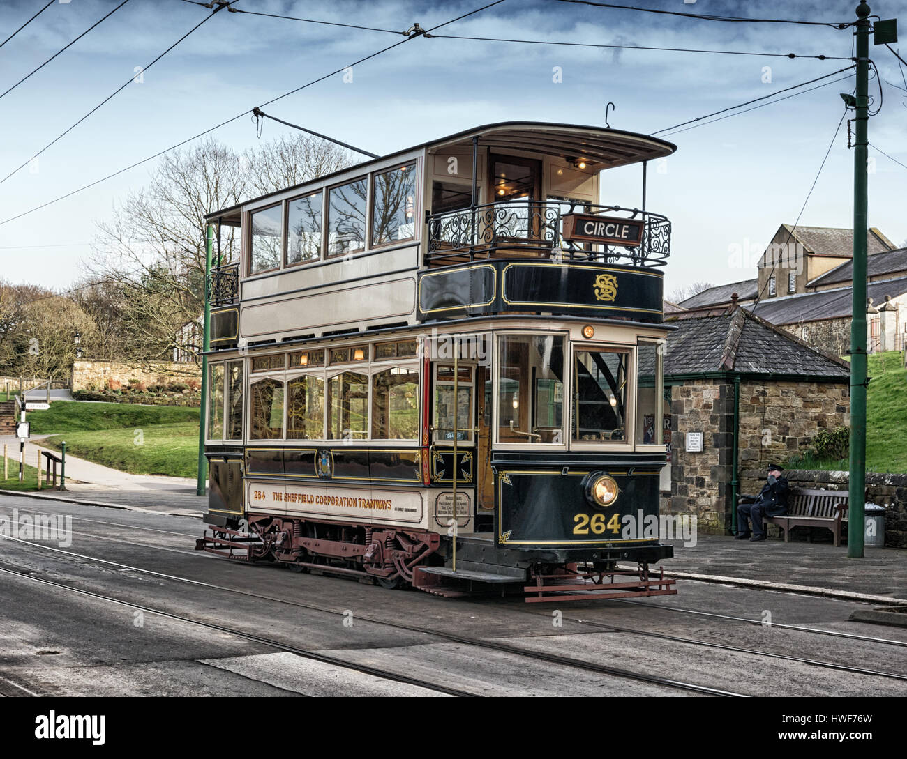 Tram at Beamish open air museum. UK Stock Photo - Alamy