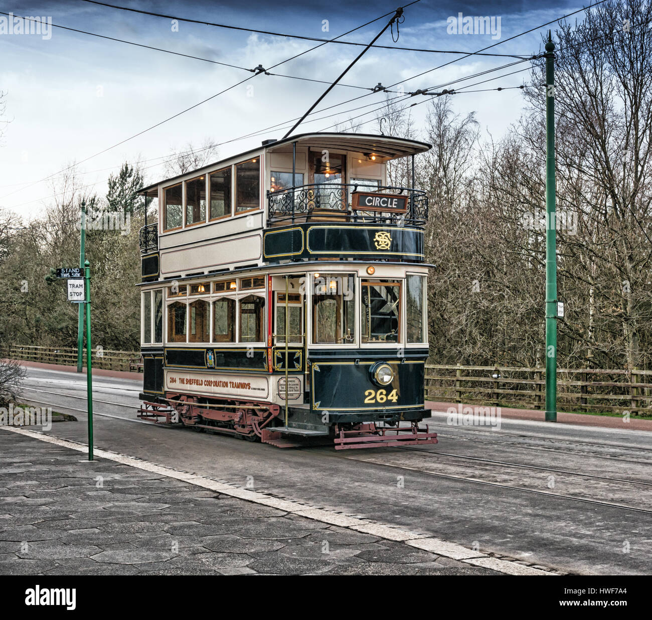 Tram at Beamish open air museum. UK Stock Photo - Alamy