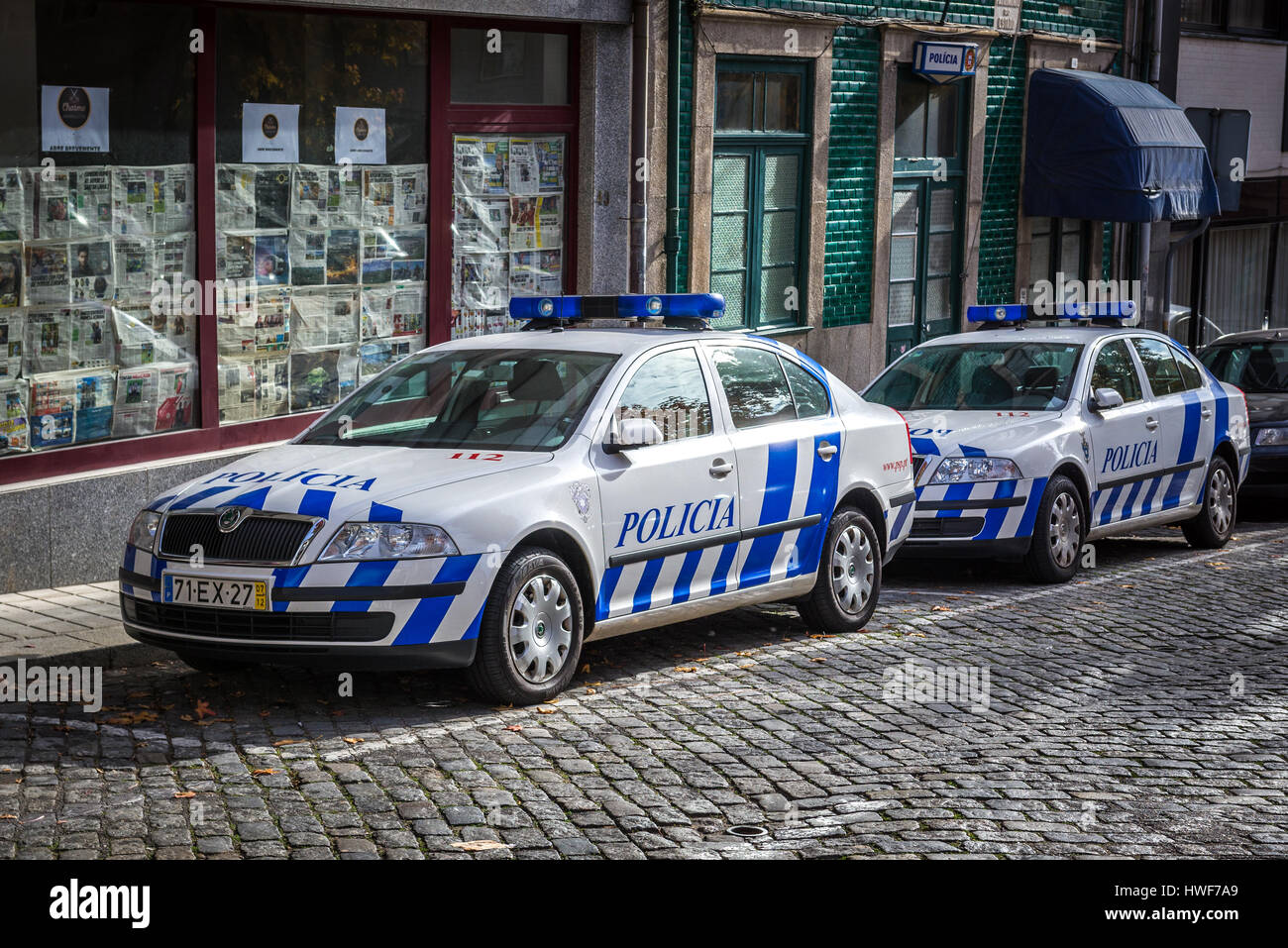 Police car portugal hi-res stock photography and images - Alamy