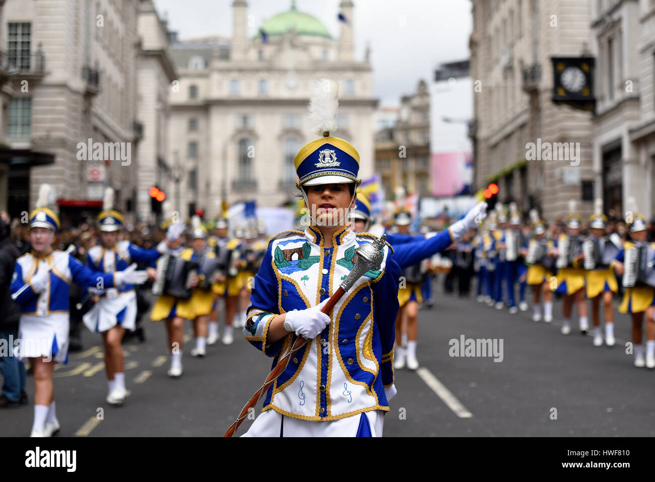 Mayobridge Band Irish marching band at the 2017 St. Patrick's Day ...
