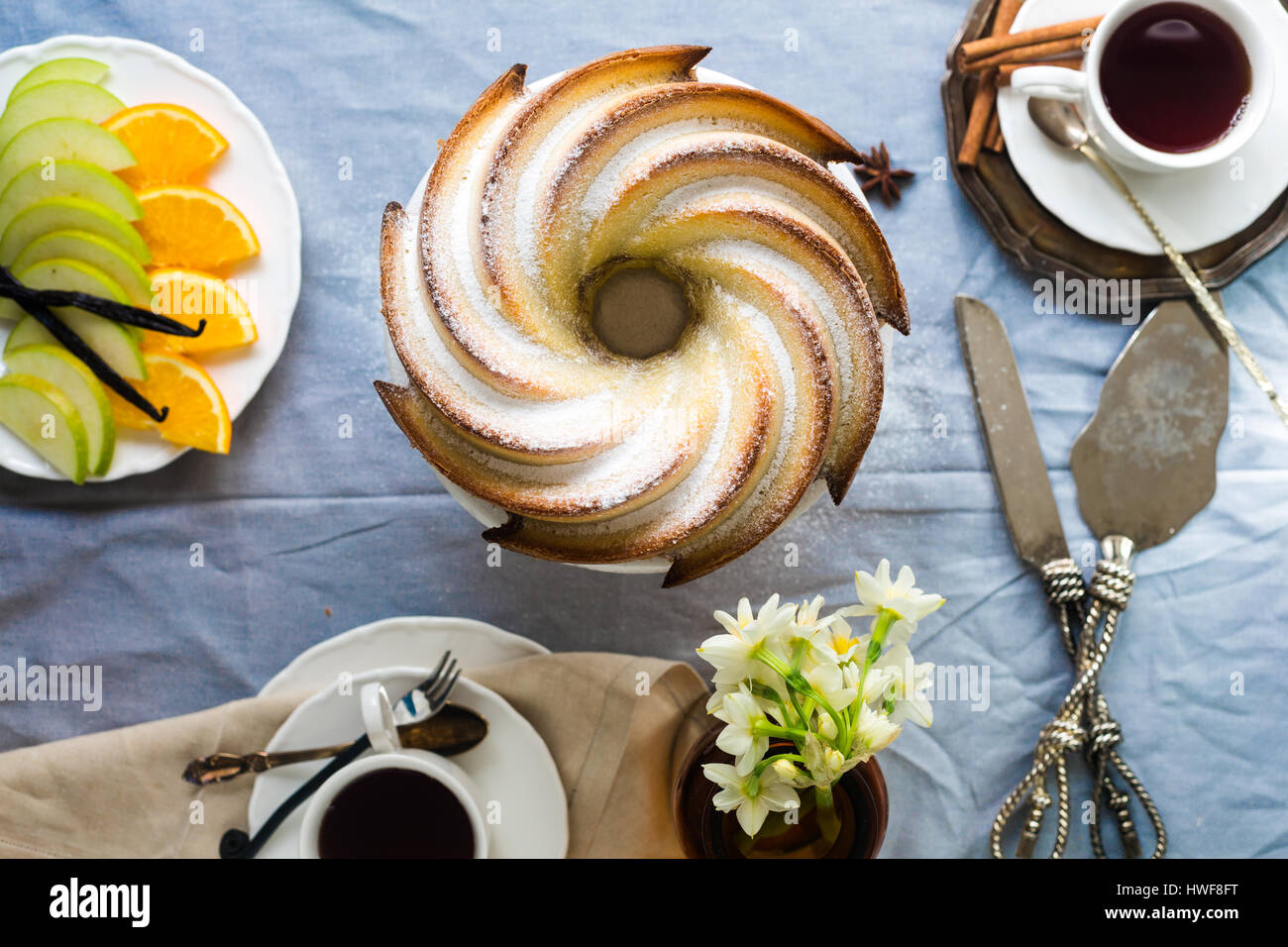 Czech spiral bundt cake - Babovka Stock Photo - Alamy