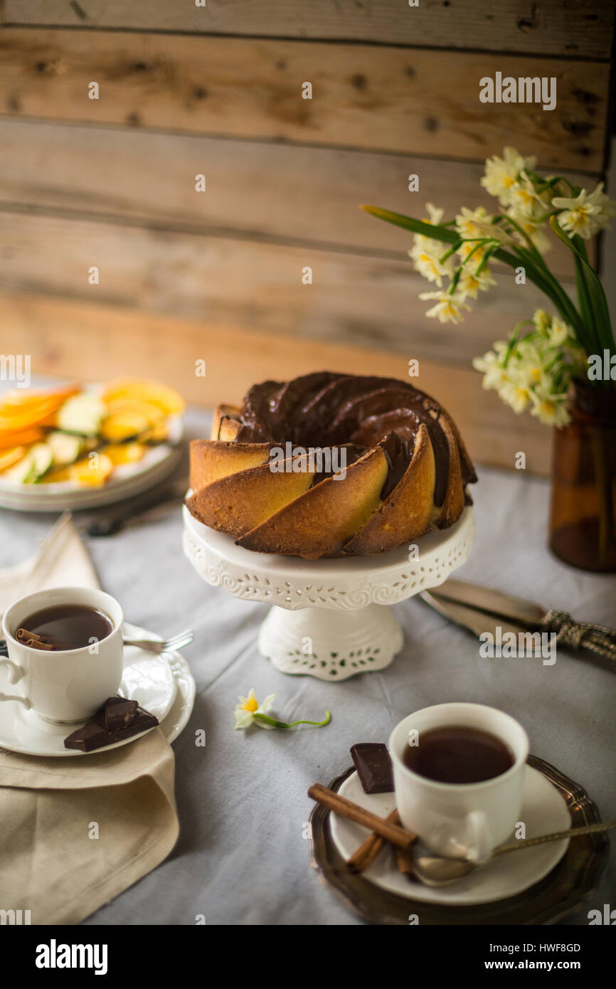 Czech spiral bundt cake - Babovka Stock Photo - Alamy