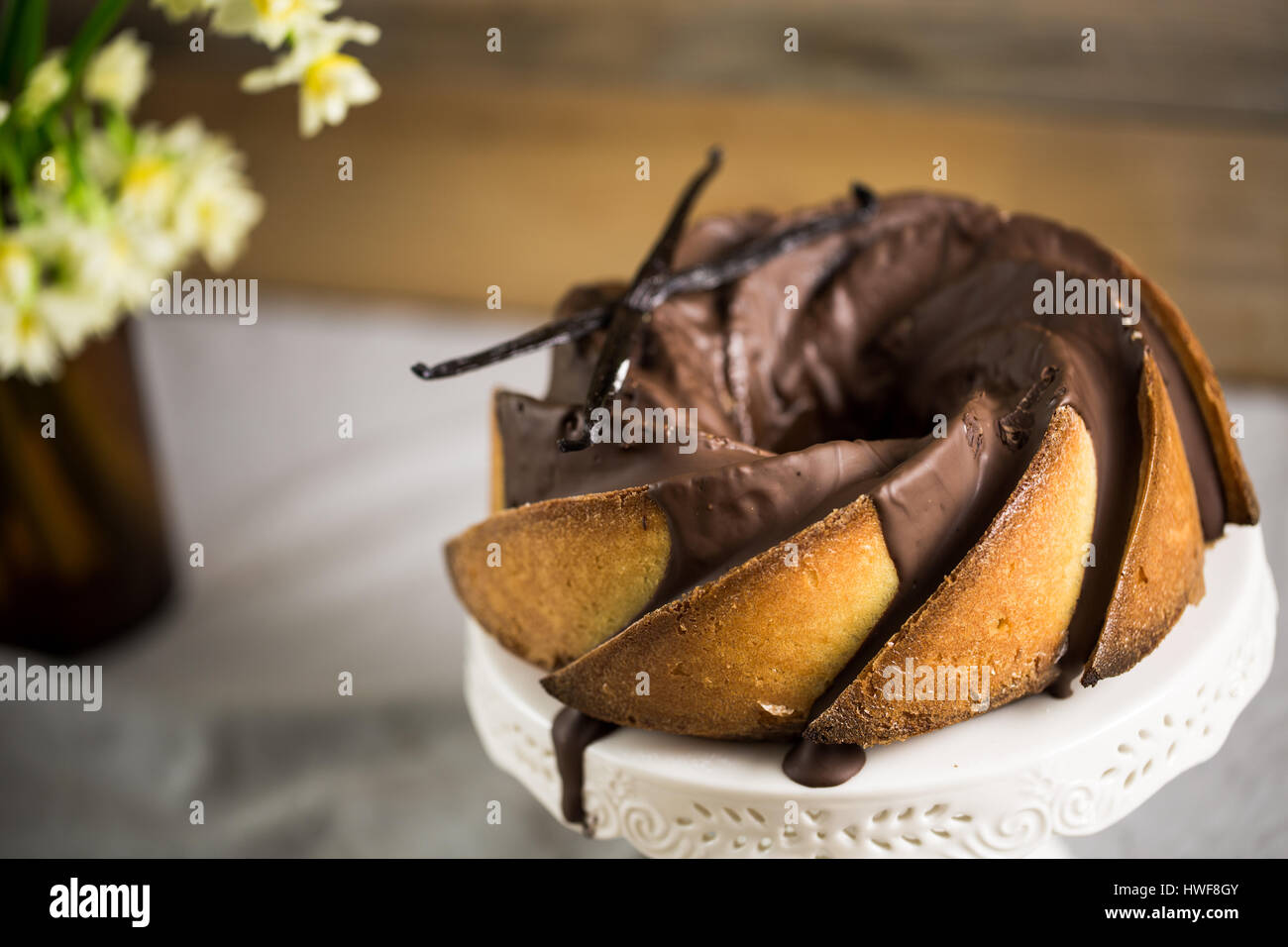 Czech spiral bundt cake - Babovka Stock Photo - Alamy