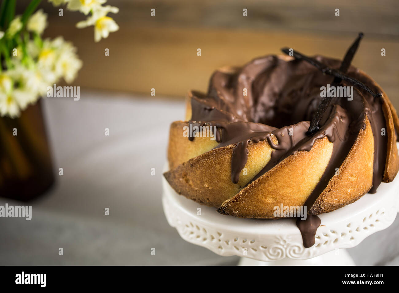 Czech spiral bundt cake - Babovka Stock Photo - Alamy