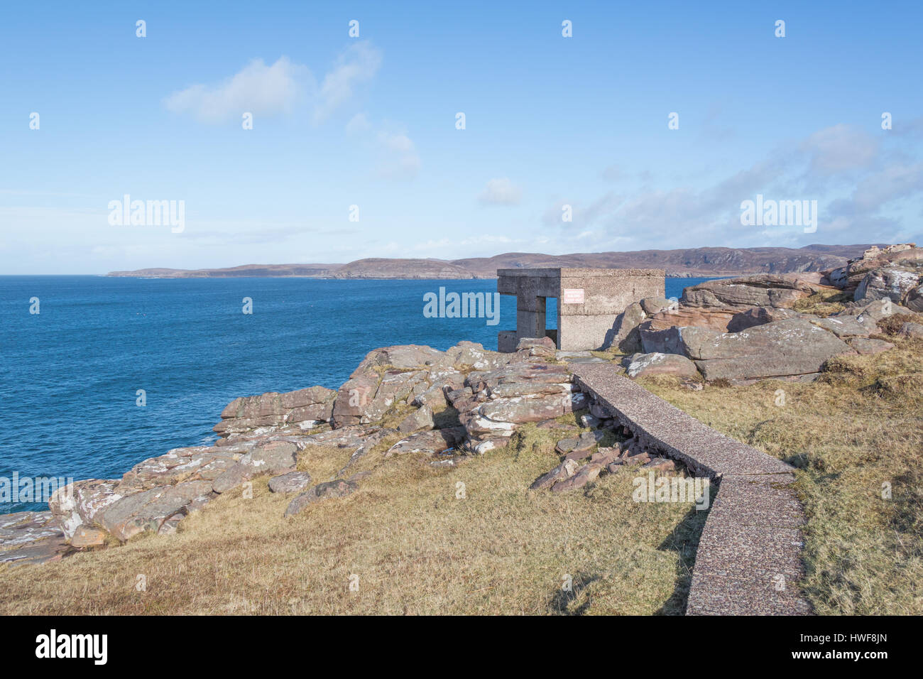 Rubha Nan Sasan, Cove Battery, Loch Ewe, Highlands, Scotland Stock ...