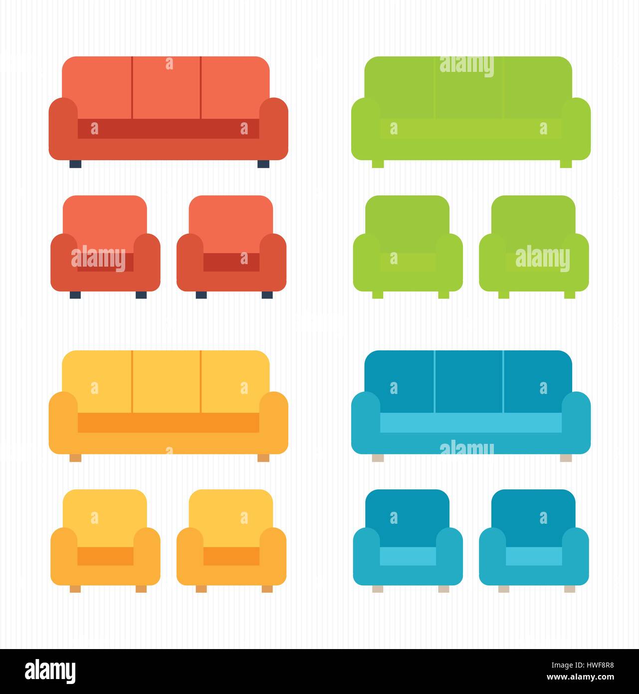 Simple room interior set Stock Vector Images - Alamy