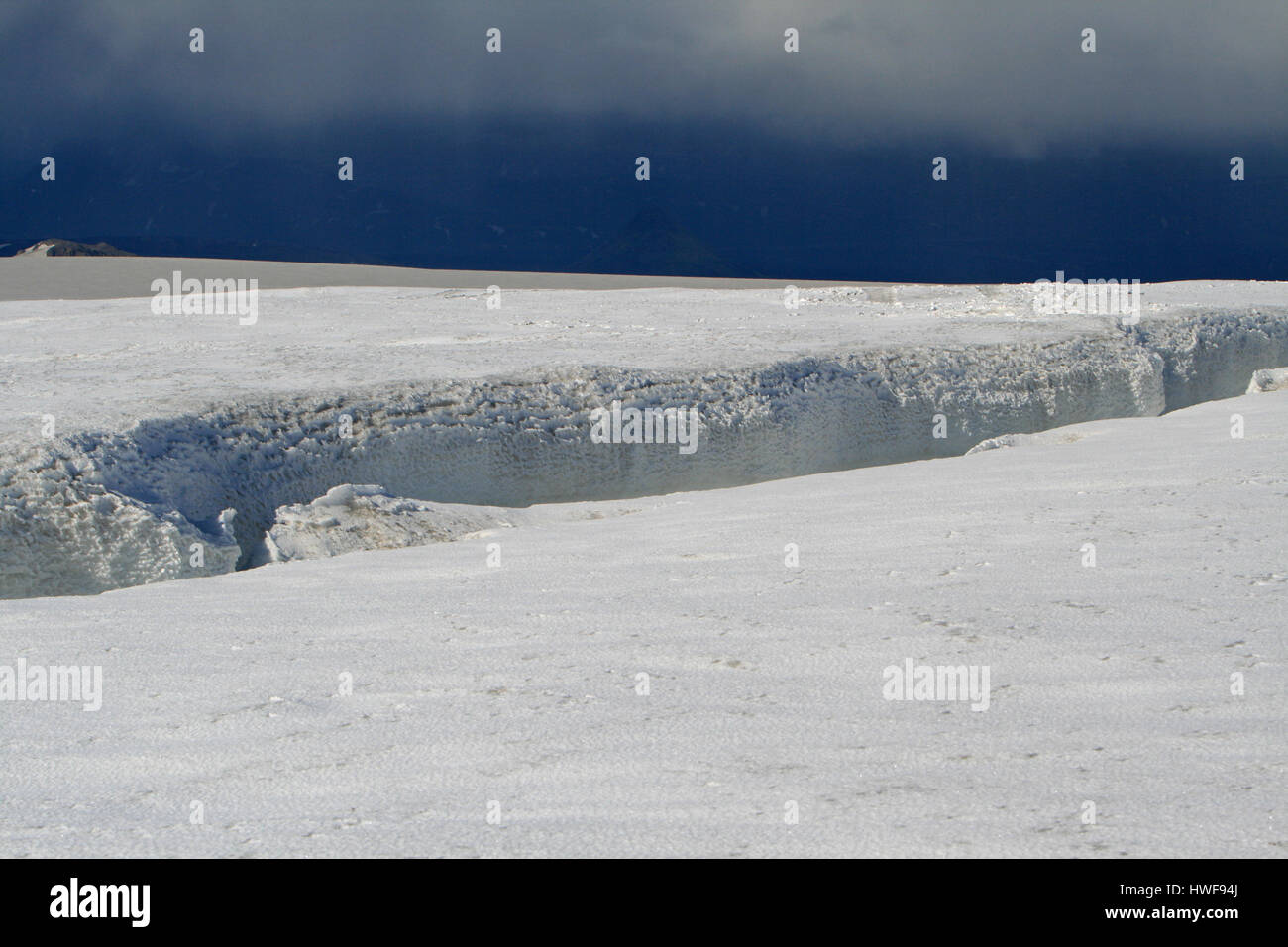 crevasse in Iceland Stock Photo - Alamy