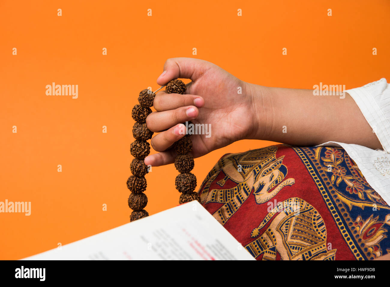 Hand and rudraksha beads hi-res stock photography and images - Alamy