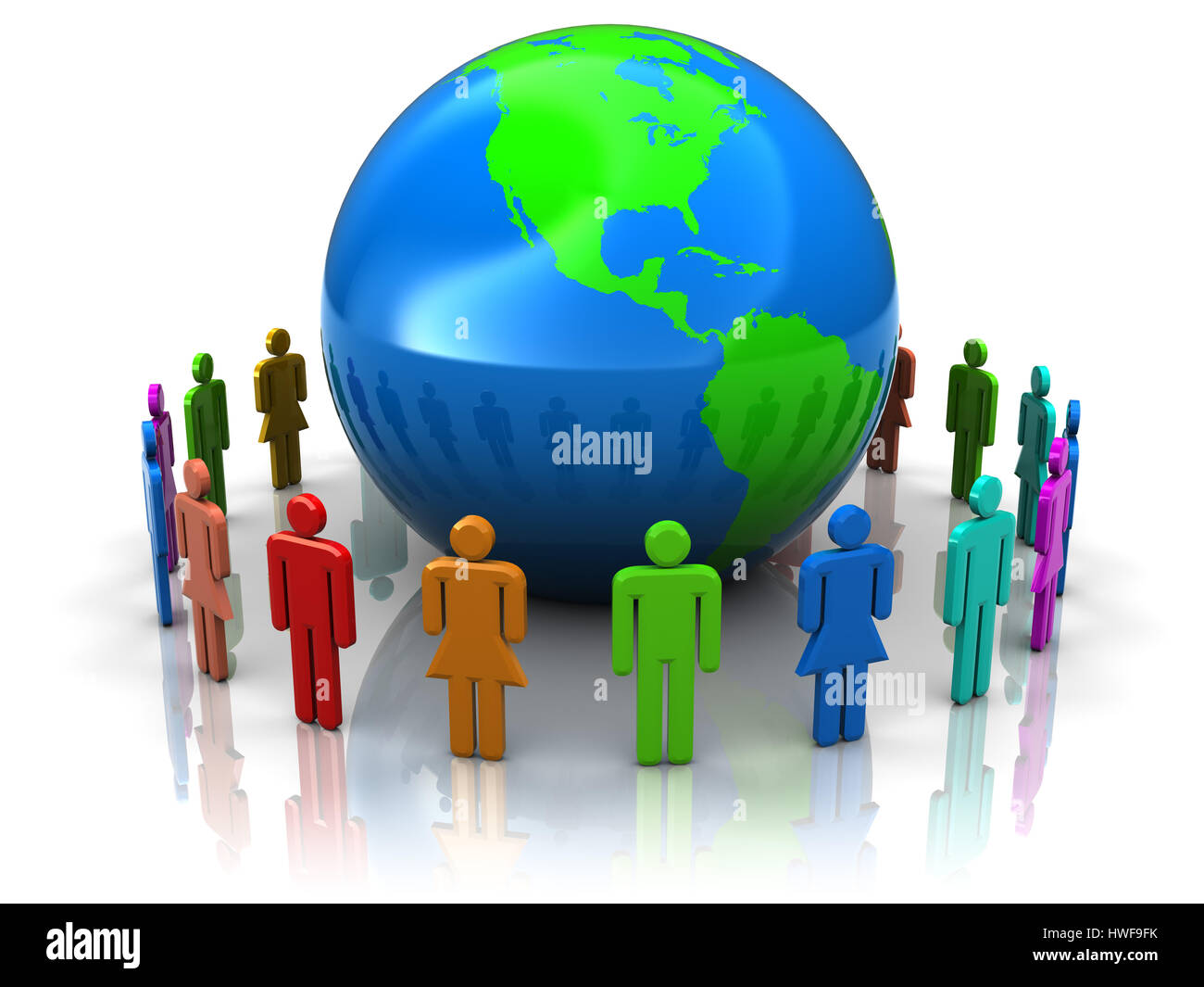 People standing around earth hi-res stock photography and images - Alamy