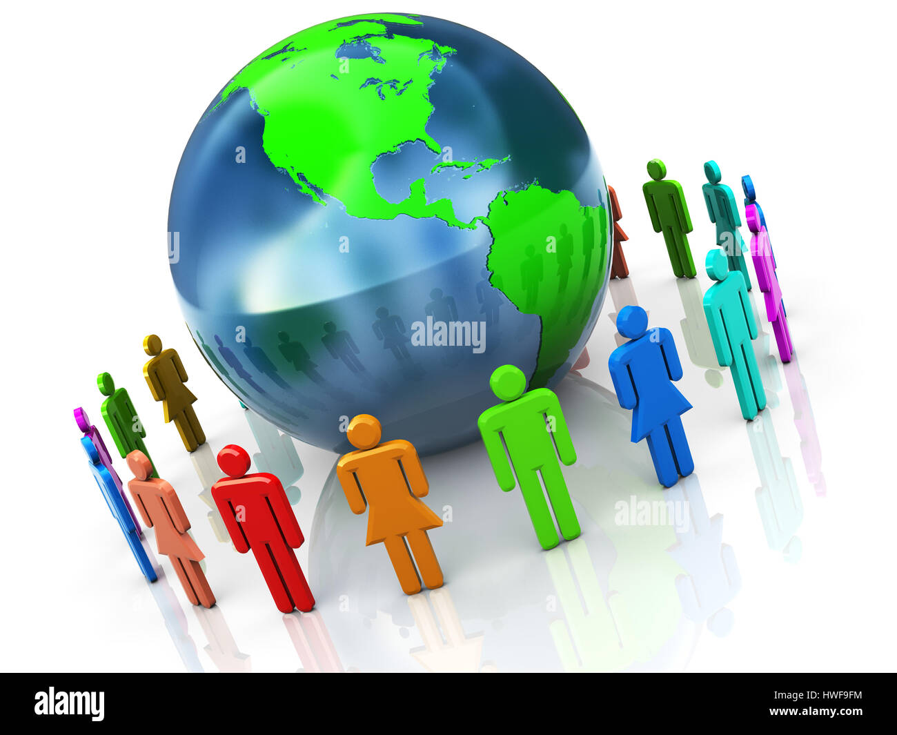 People standing around earth hi-res stock photography and images - Alamy