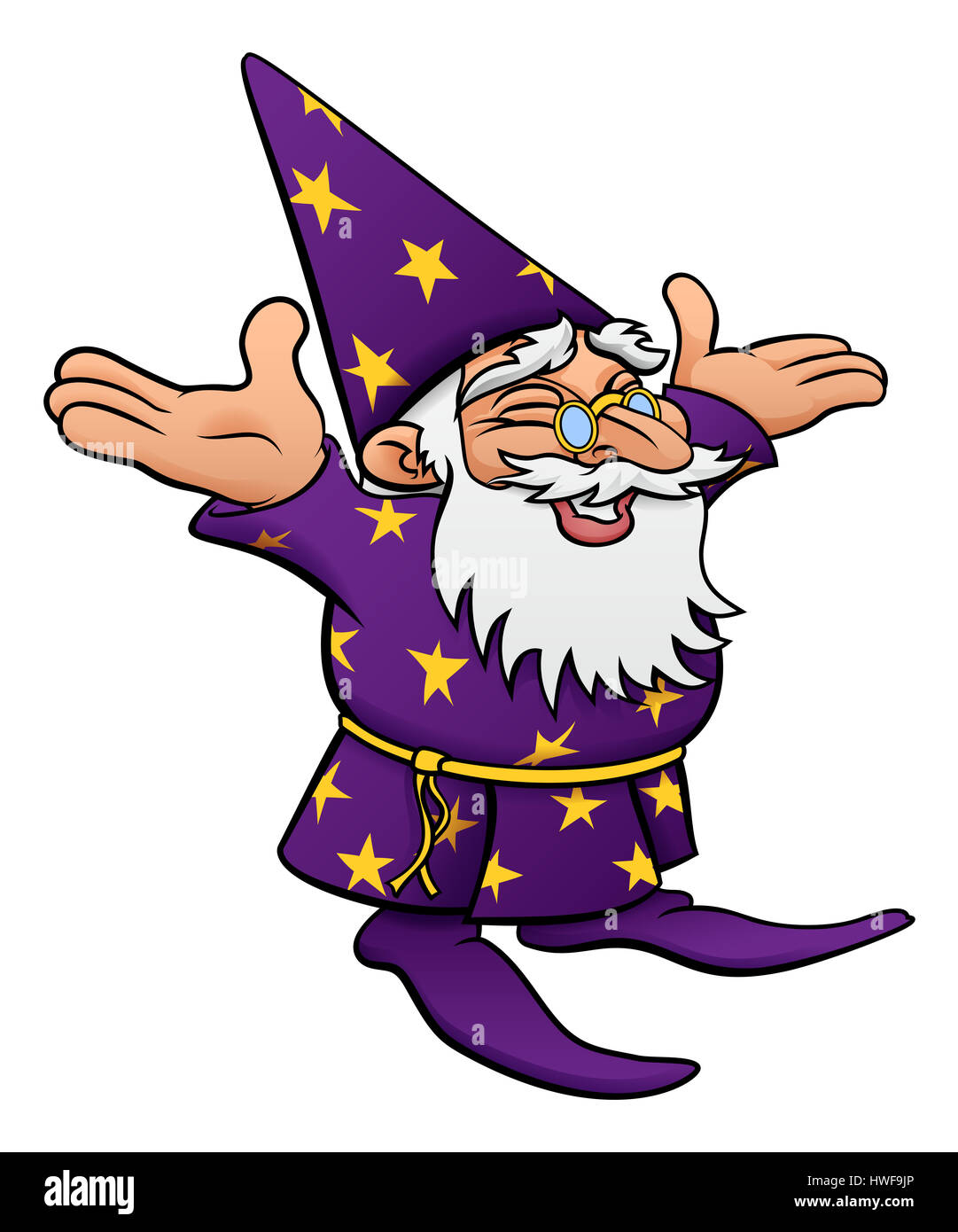 Drawing cute friendly old wizard hi-res stock photography and images ...