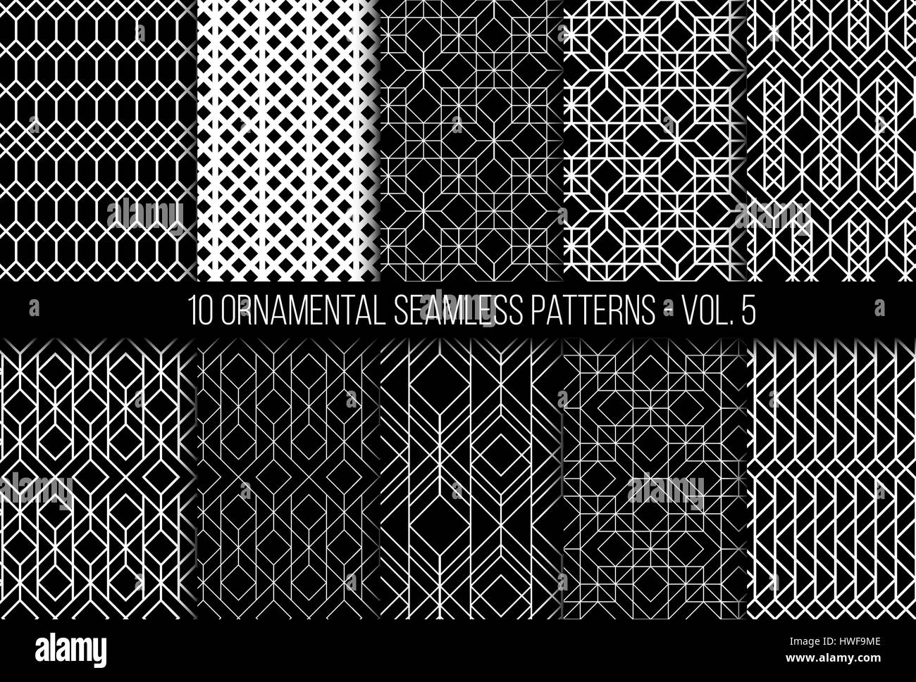 Set of universal different geometric seamless patterns Stock Vector Image & Art - Alamy