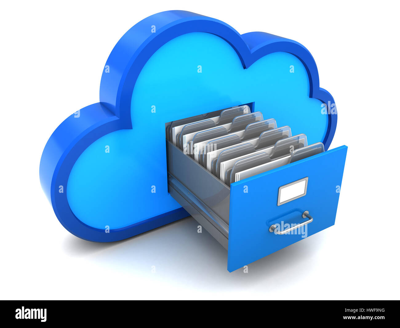 3d illustration of cloud documents storage concept Stock Photo - Alamy