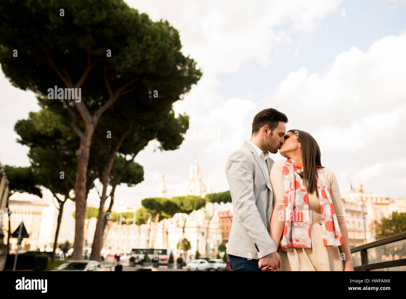 Loving couple in Rome, Italy Stock Photo - Alamy