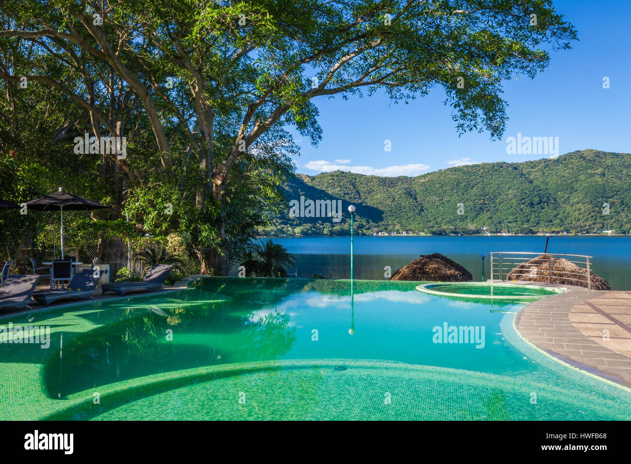 Infinity pool on the lake at Santa Maria del Oro in Nayarit, Mexico ...