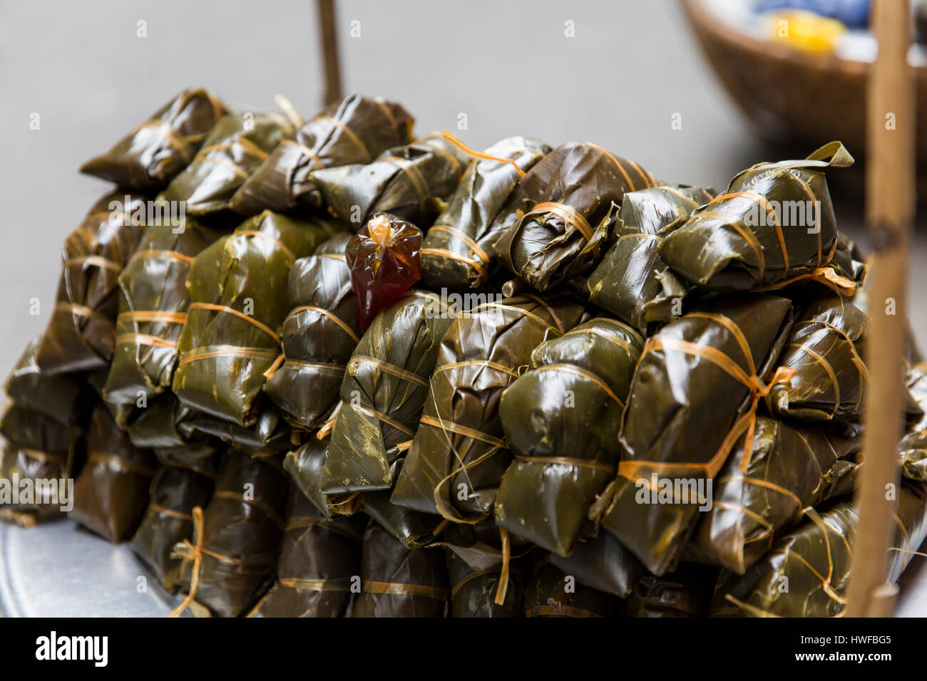 View at vietnamese sticky rice cakes in Hanoi, Vietnam Stock Photo - Alamy