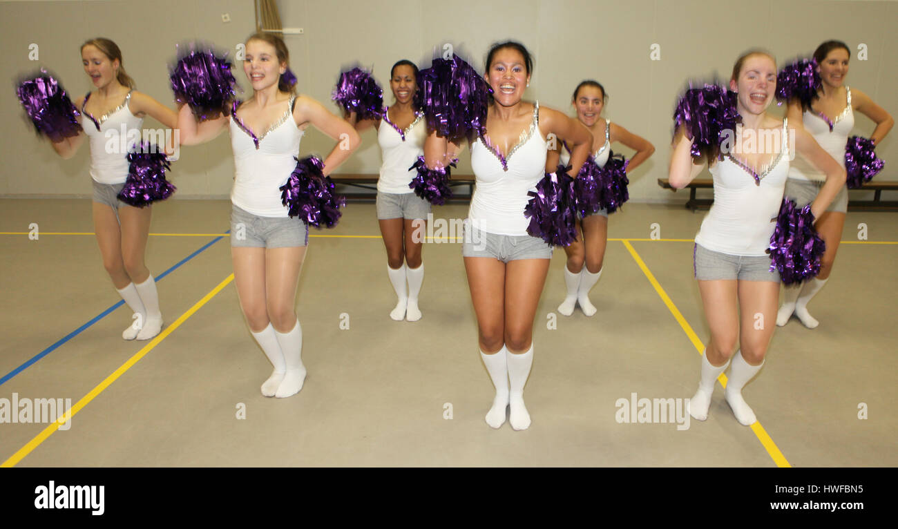 cheerleader school in amsterdam Stock Photo - Alamy
