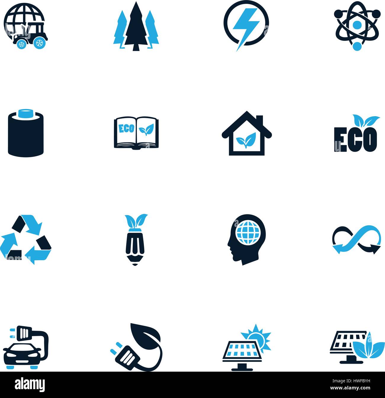 BIO Fuel industry icons set for web sites and user interface Stock ...