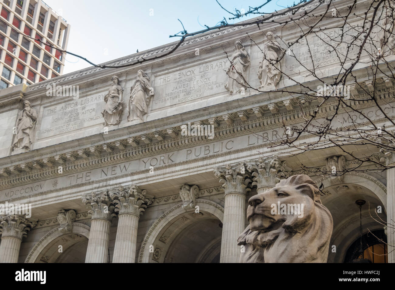 New York City Public Library in Manhattan - New York, USA Stock Photo ...