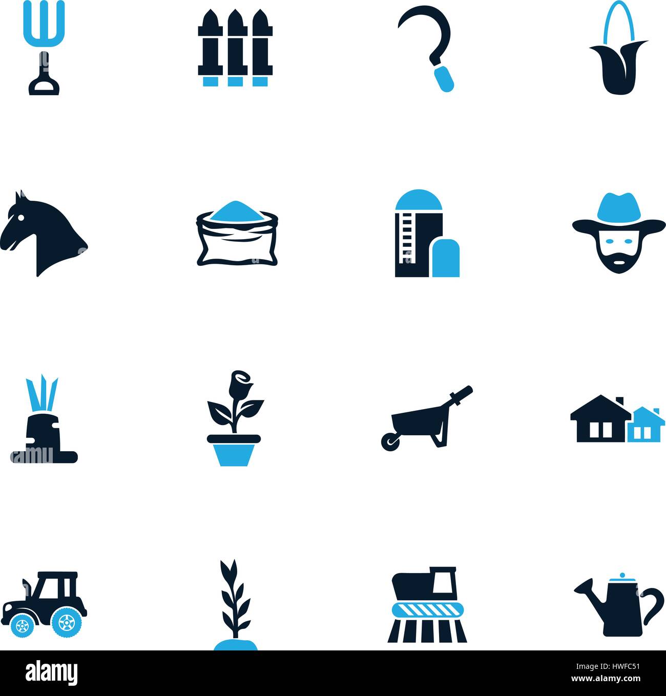 Agricultural icons set for web sites and user interface Stock Vector ...
