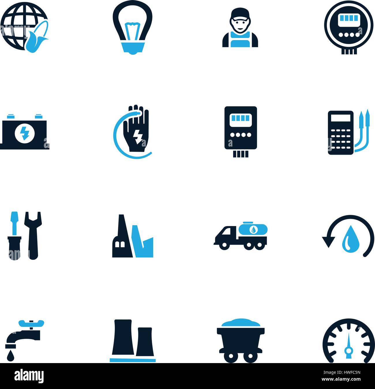 Alternative energy icons set for web sites and user interface Stock ...