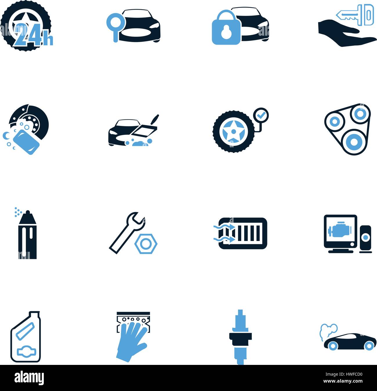 Car shop icon set for web sites and user interface Stock Vector Image ...
