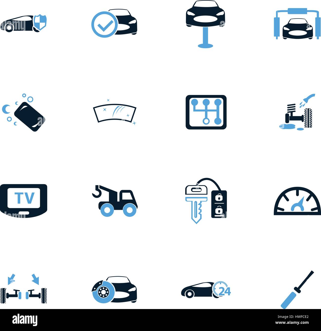 Car shop icon set for web sites and user interface Stock Vector Image ...