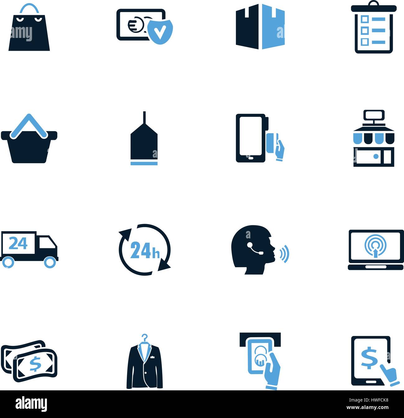 E-commerce icon set for web sites and user interface Stock Vector Image ...