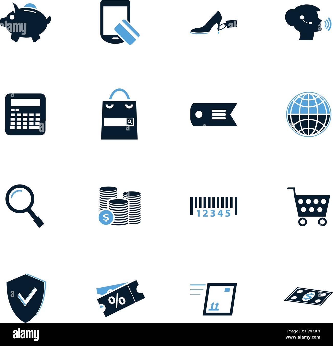 E-commerce icon set for web sites and user interface Stock Vector Image ...