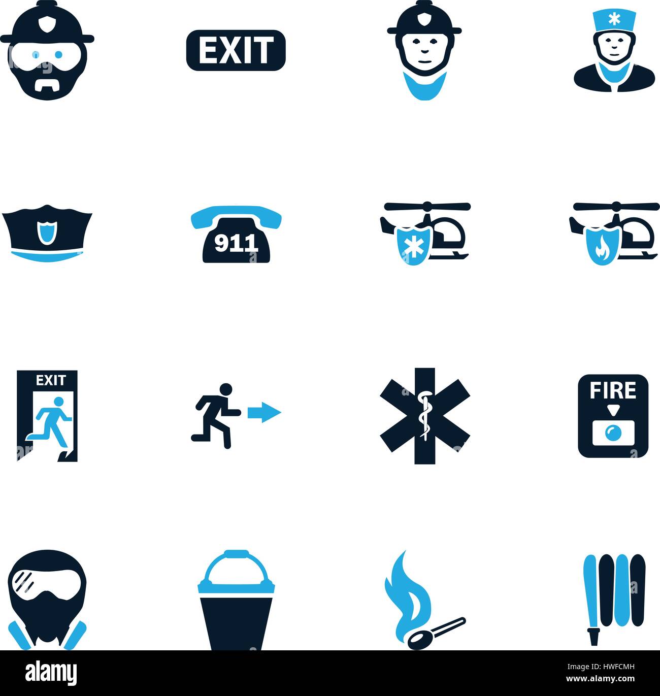 Emergency icon set for web sites and user interface Stock Vector Image ...